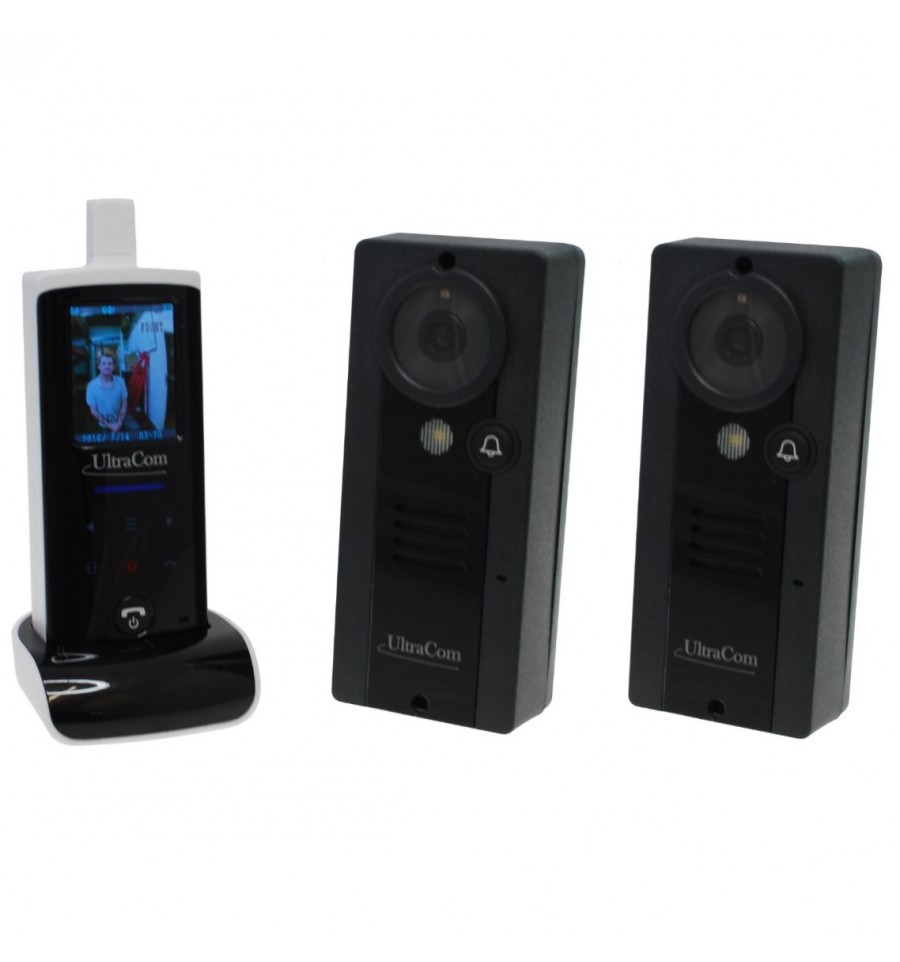 UltraCom Wireless Video Intercom|150 metre|Two Caller Stations|