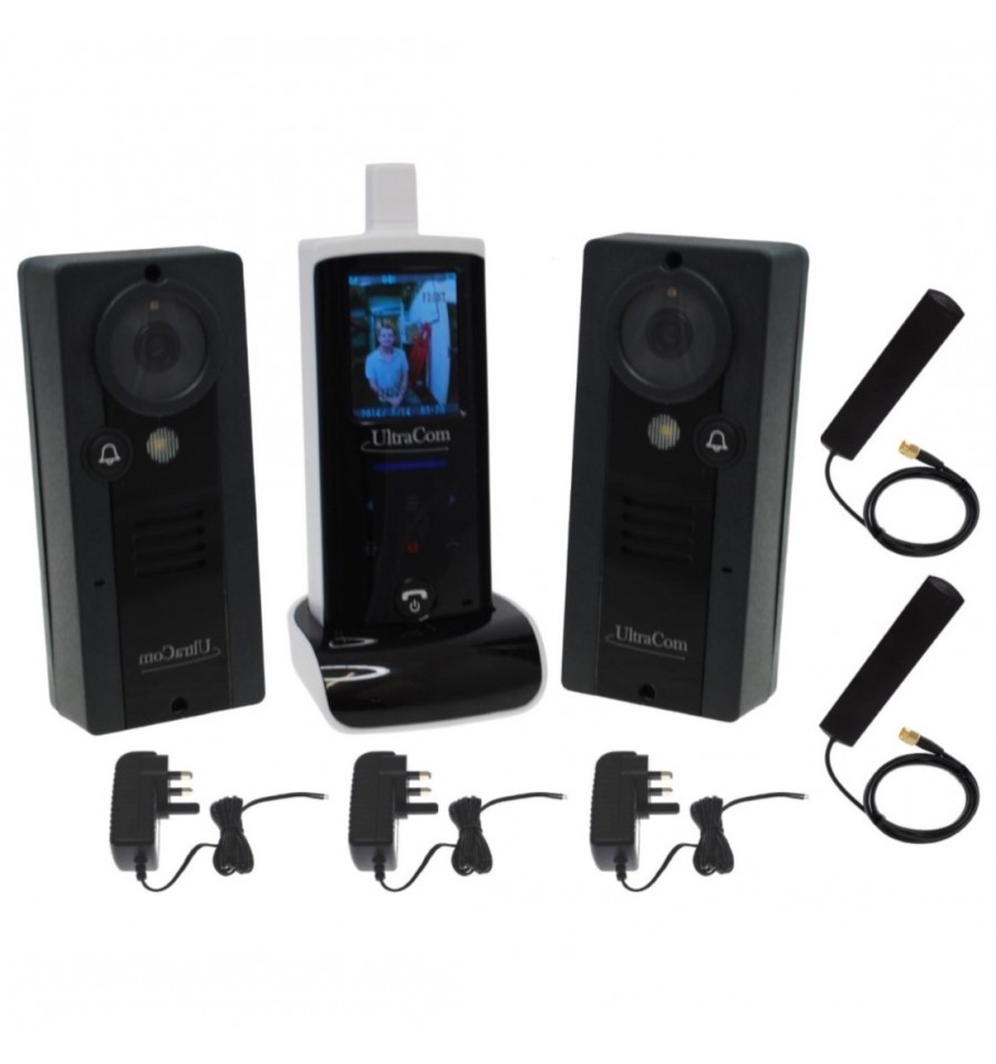 UltraCom 200 m Video Intercom|2 x Caller Stations & Power Supplies|