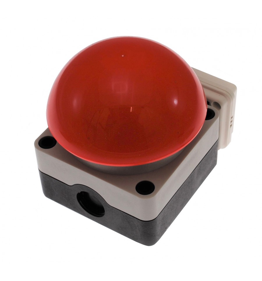 Large Red Panic Button with Long Range Transmitter