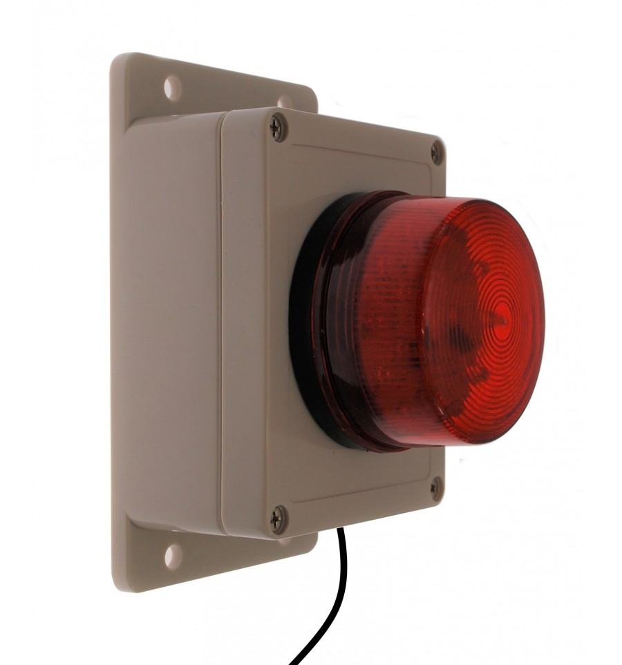 Buzzer & Red or Blue Flashing Strobe Assembly