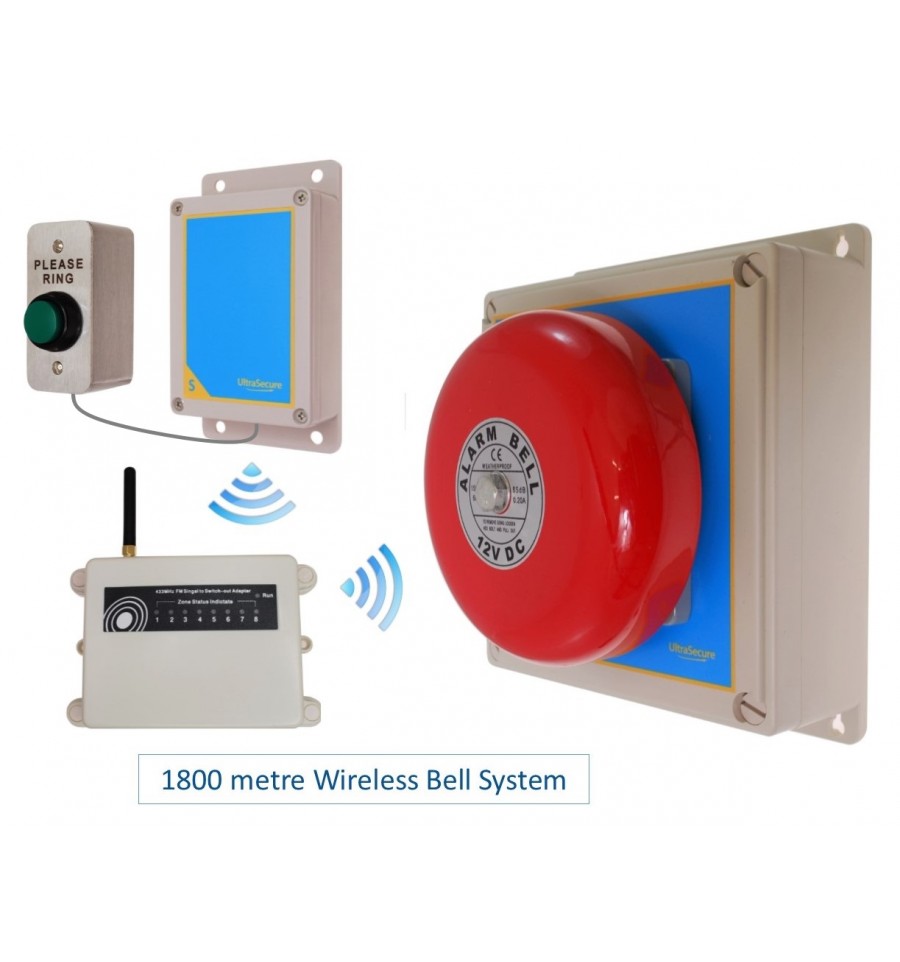 Extra Long Range 1800 metre Wireless Warehouse S Entry Bell System 2