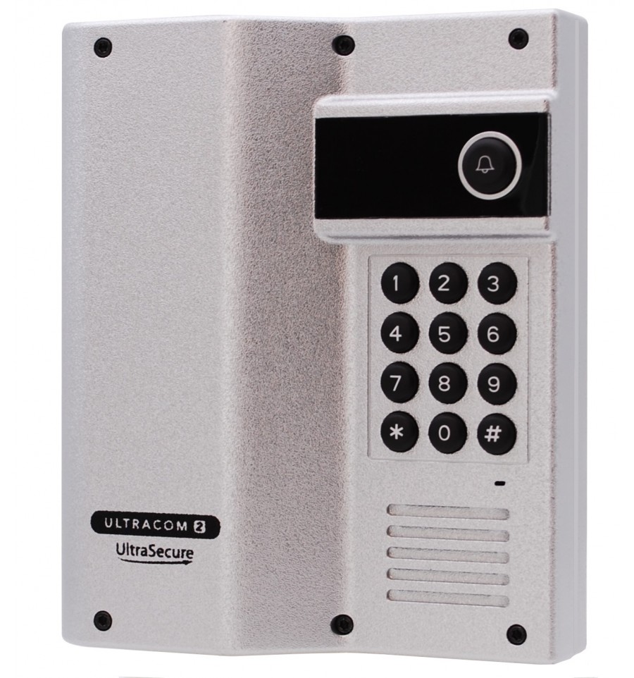 Wireless 600 metre Intercom with Keypad UltraCOM2 Silver Black Hood