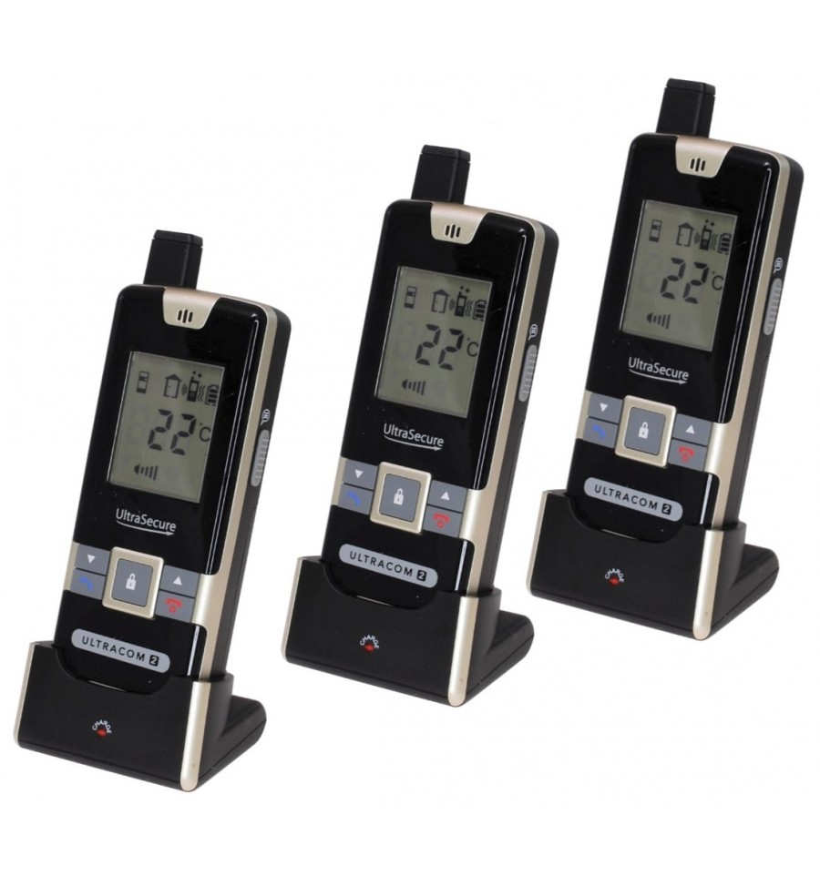 600 metre Wireless UltraCom2 3-way Handset Intercom System