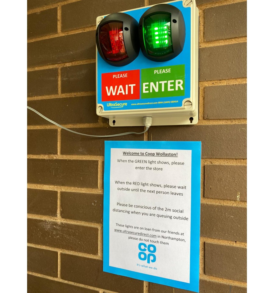 Green & Red Double Sided Wireless Door Entry Lights|Shops & Retail|