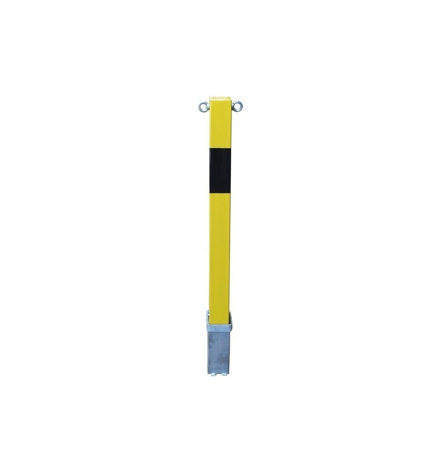 Yellow 100P Removable Security Post chain kit with Chain Eyelets