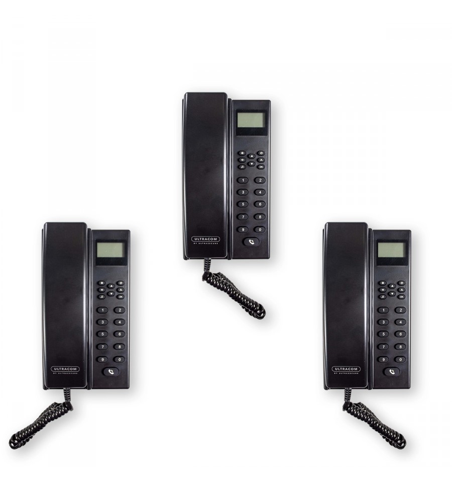 Three Way Multi-User Indoor Wireless Intercom with Hands Free Option