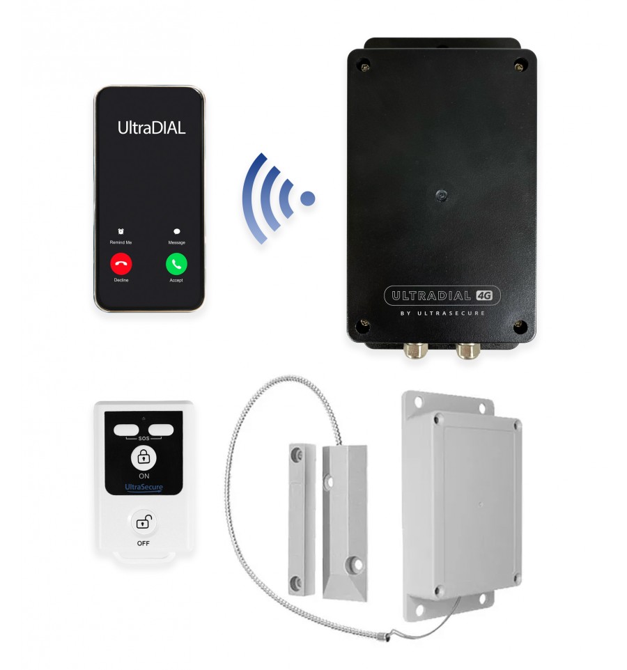 Remote Location UltraDial Battery 4G Covert Wireless Gate Alarm