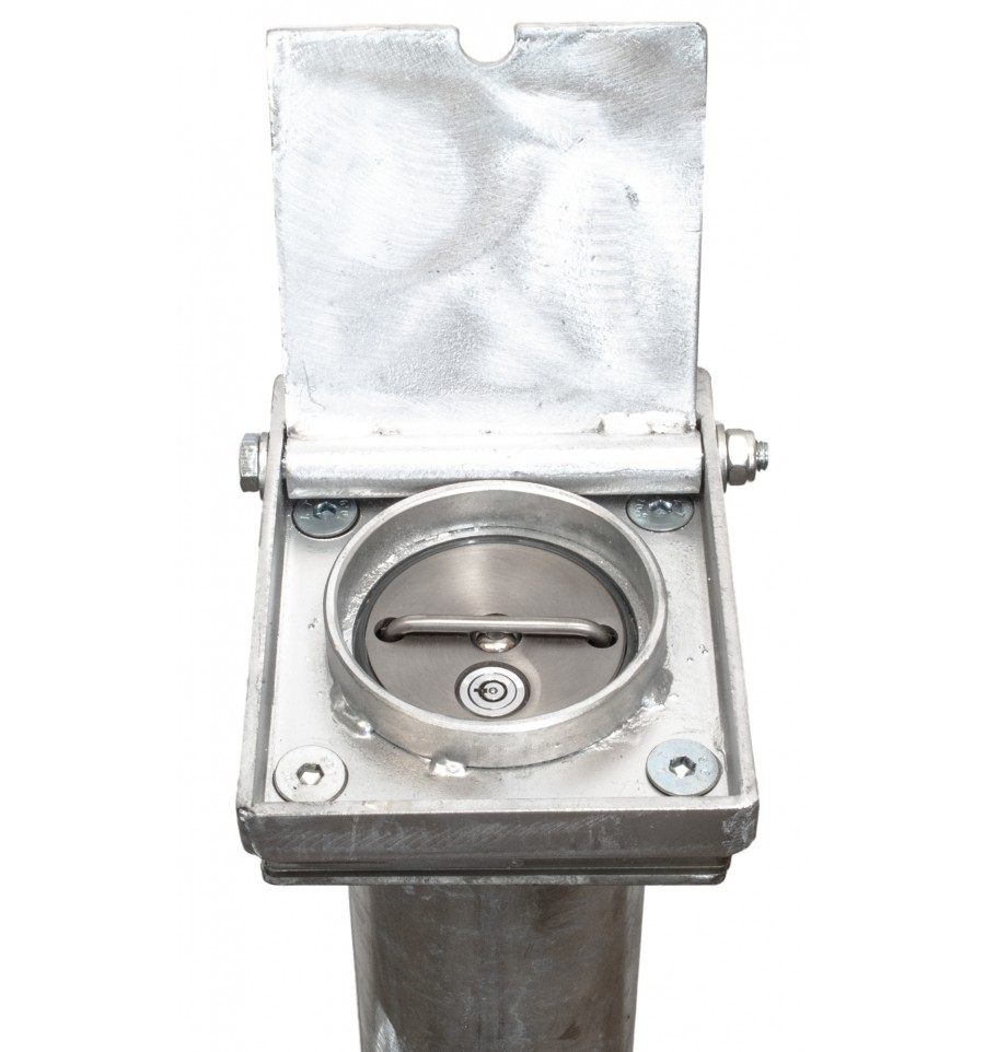 No Parking RB-200B Retractable Telescopic Security Bollard & Post.