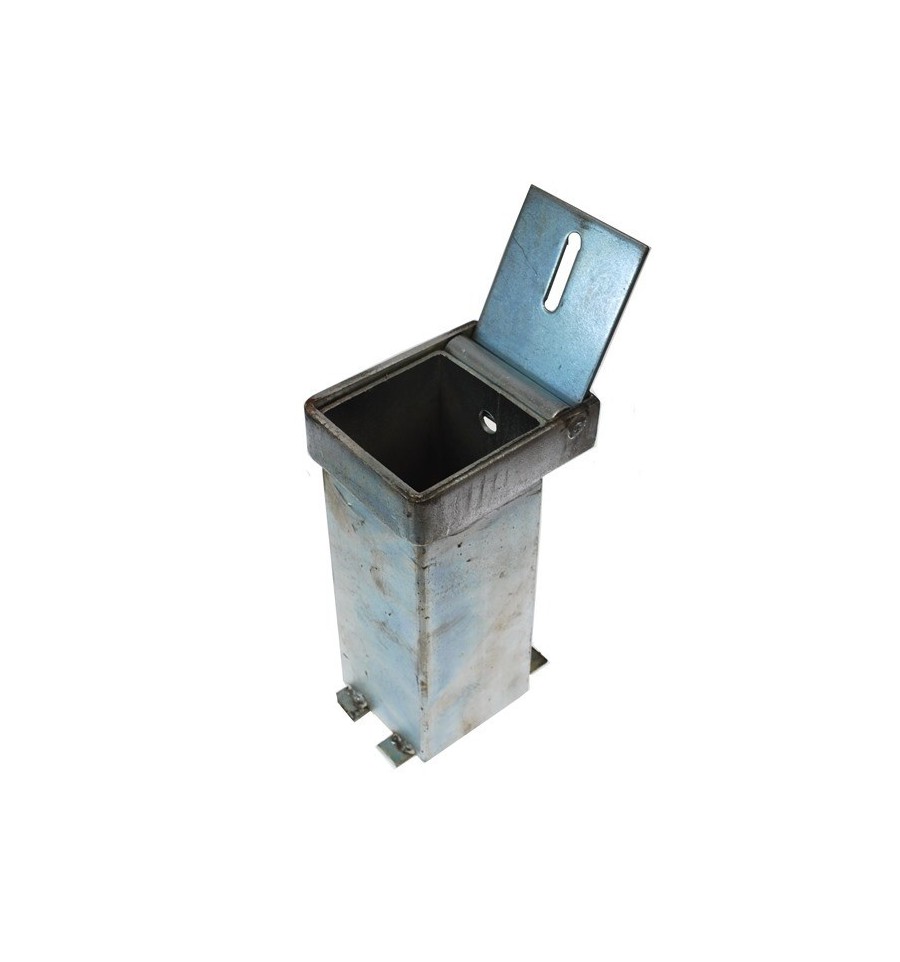 Heavy Duty Black 100P Security Parking Posts & 2 x Ground Bases