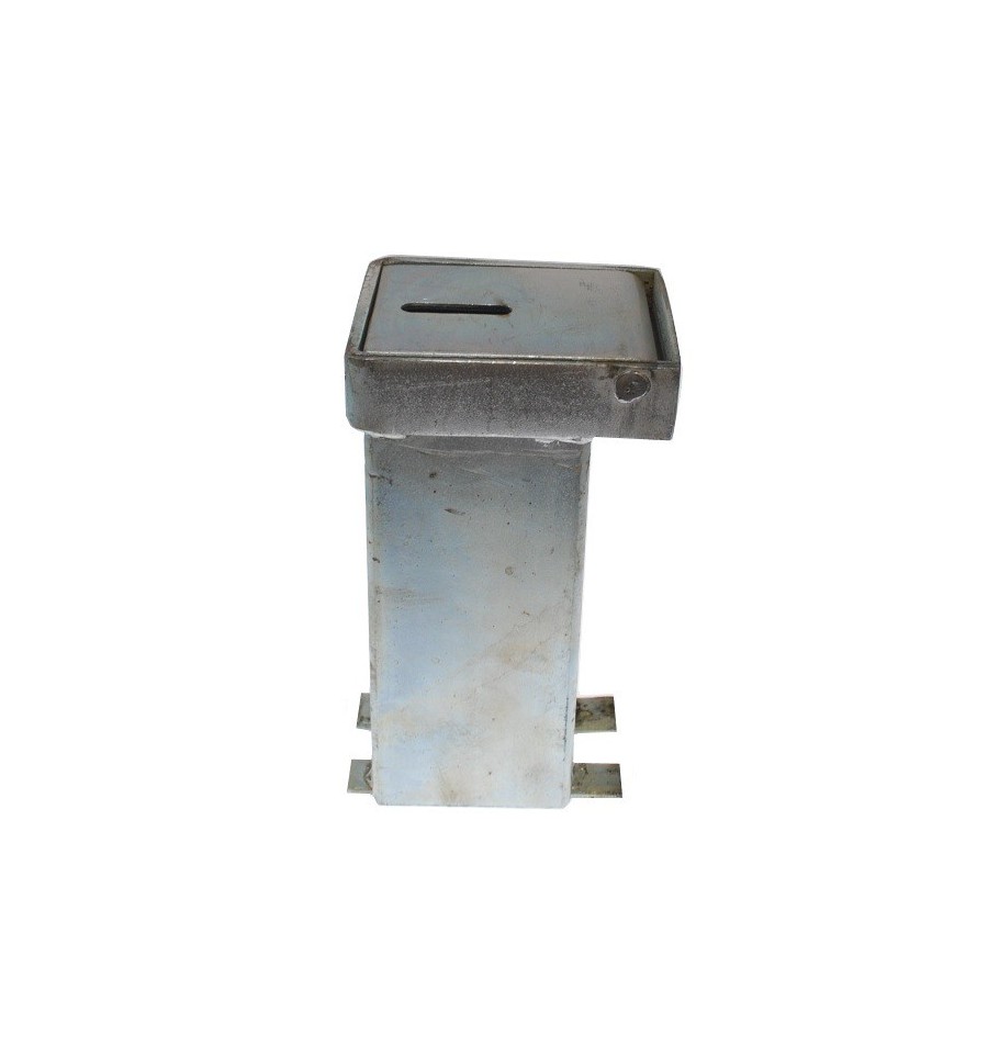 Heavy Duty Black 100P Security Parking Posts & 2 x Ground Bases